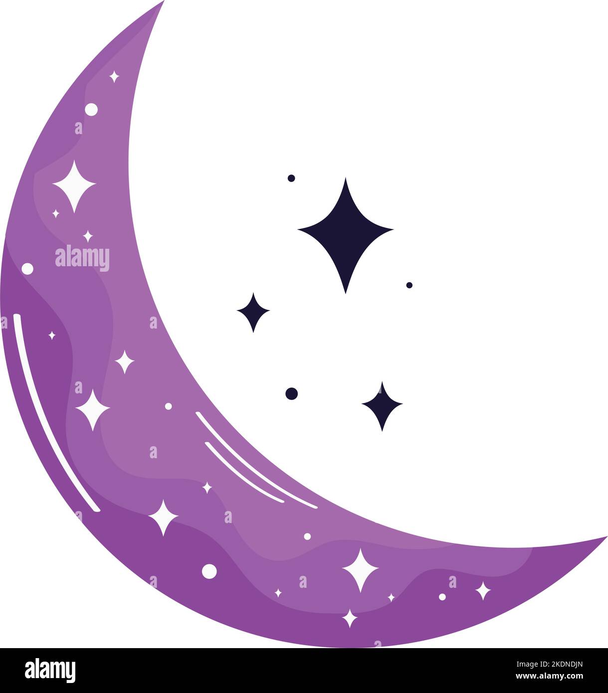 purple crescent moon Stock Vector Image & Art - Alamy