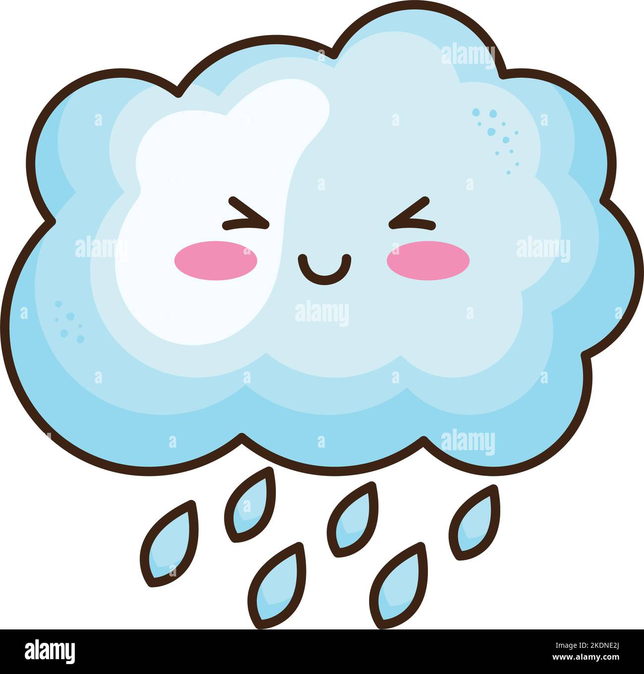 kawaii cloud and rain Stock Vector Image & Art - Alamy