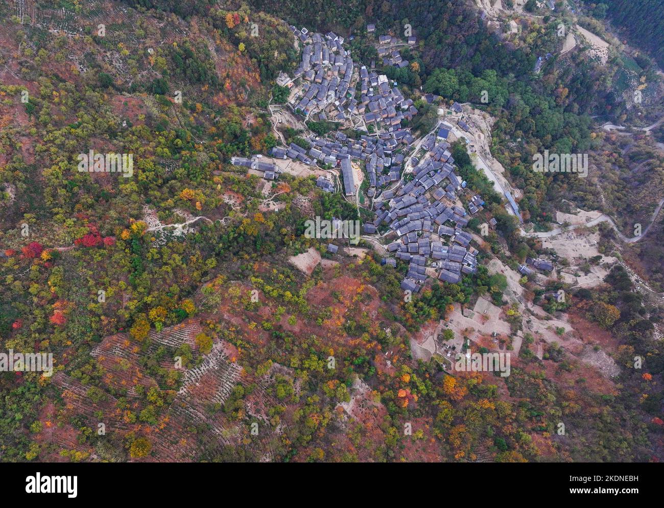 HUANGSHAN, CHINA - NOVEMBER 6, 2022 - An aerial photo shows the scenery ...