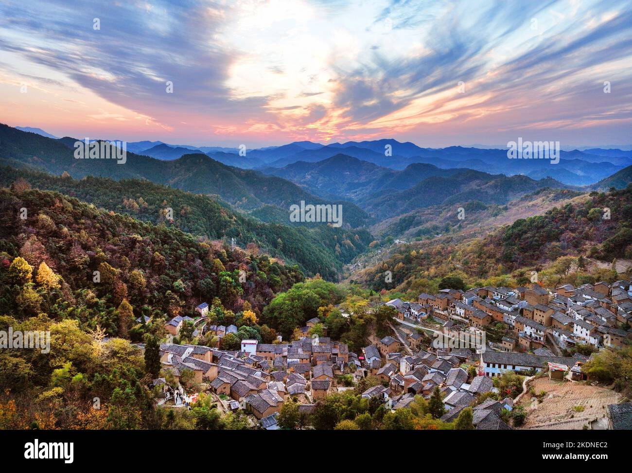 HUANGSHAN, CHINA - NOVEMBER 6, 2022 - An aerial photo shows the scenery ...