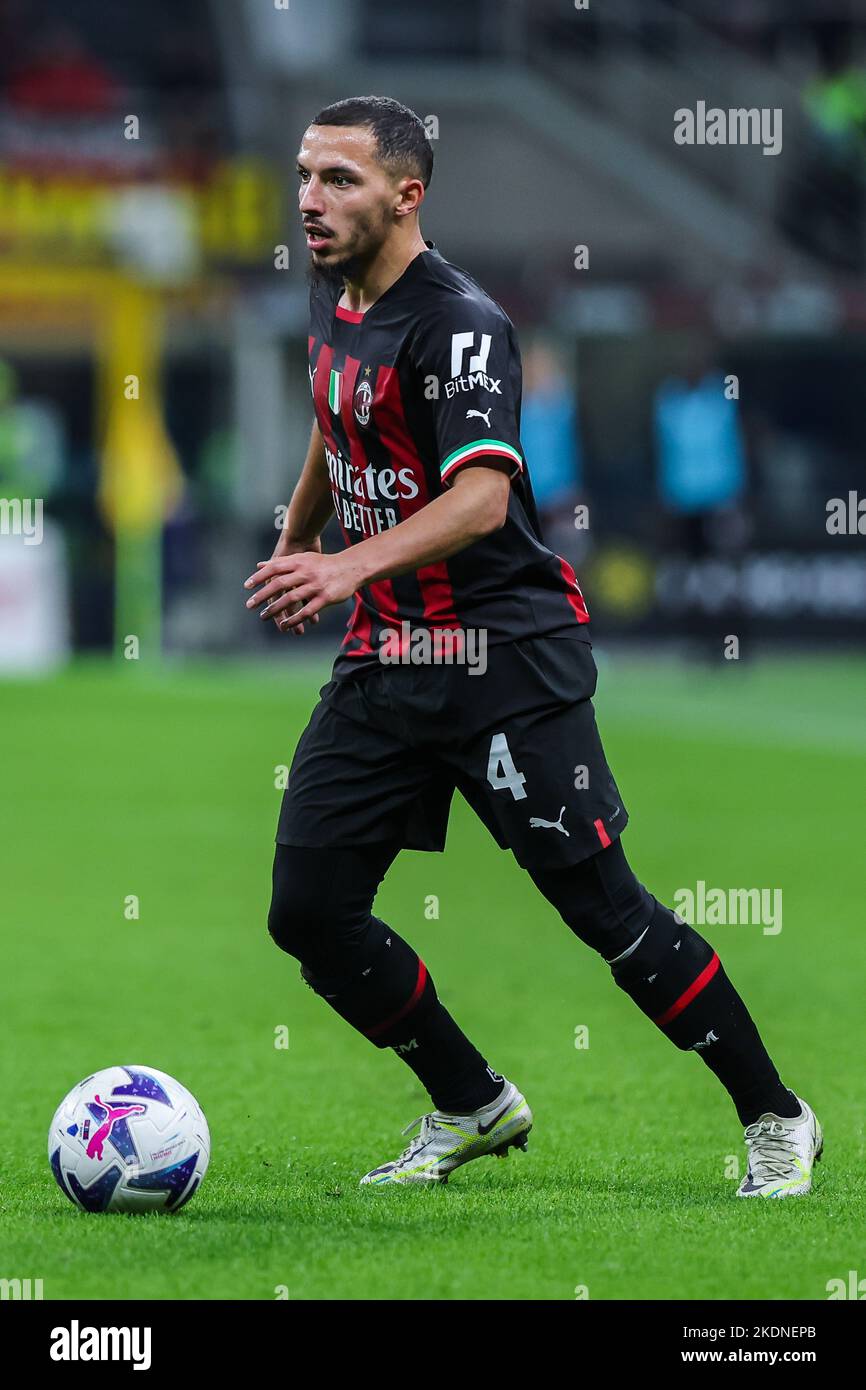 Ismael Bennacer of AC Milan in action during Serie A 2022/23 football match between AC Milan and ...
