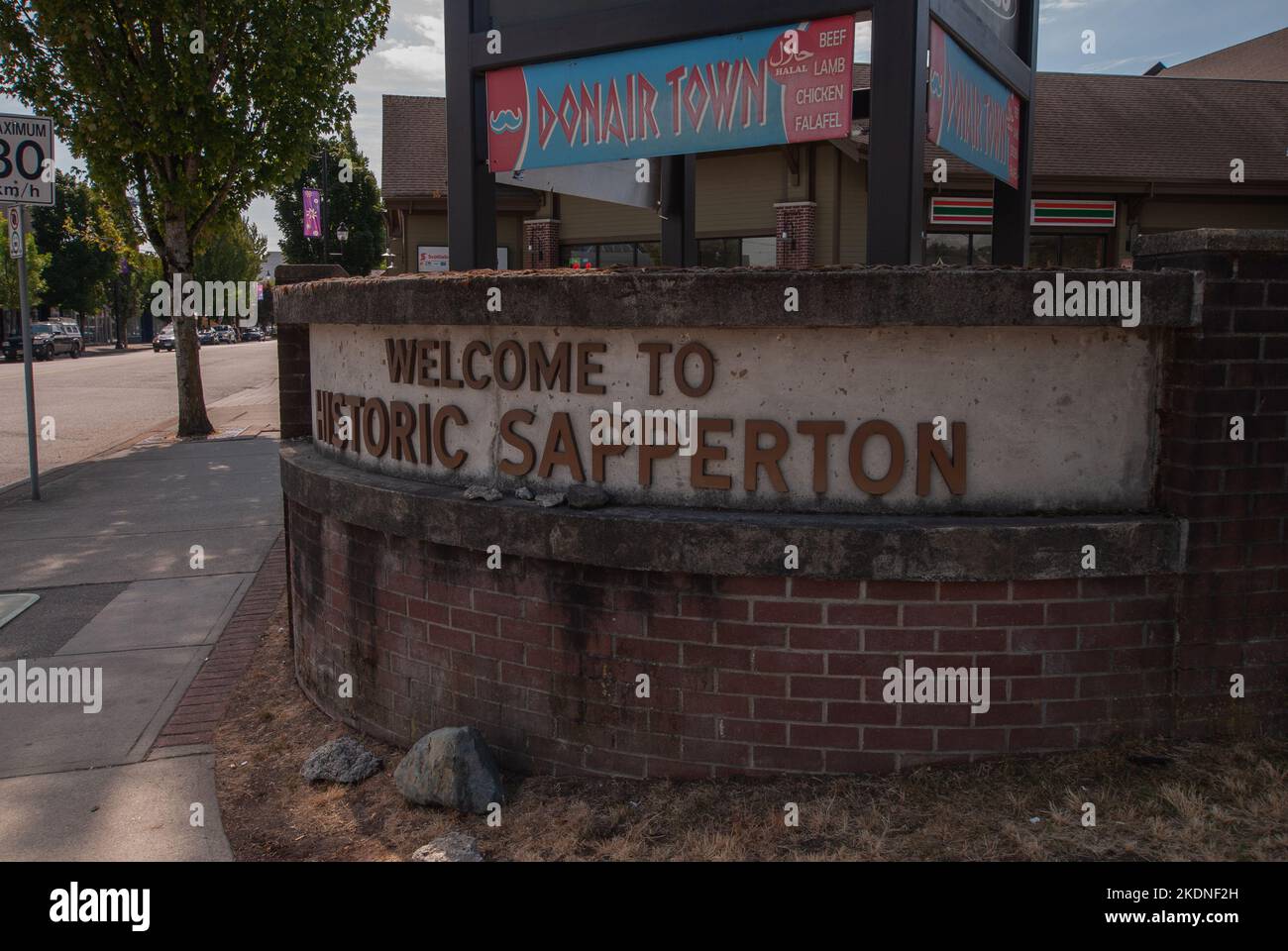 Welcome to Sapperton sign, New Westminster, British Columbia, Canada ...