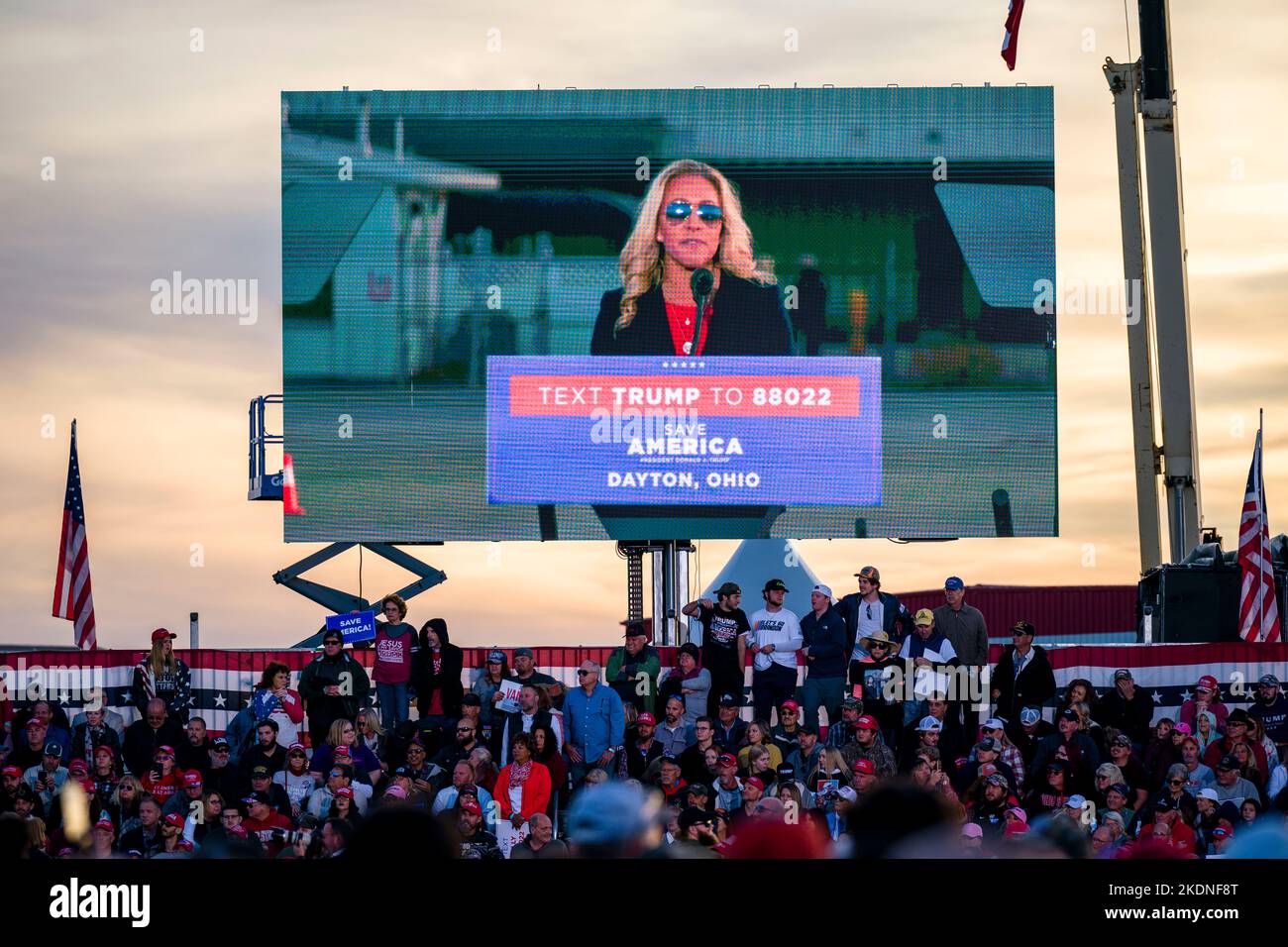 Vandalia, Ohio, USA. 7th Nov, 2022. MARJORIE TAYLOR GREENE, the U.S ...
