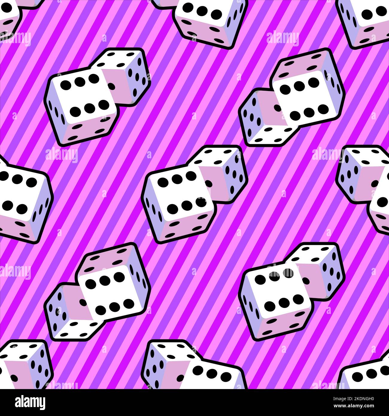 Bright pattern for a board game of dice in the style of pop art for ...