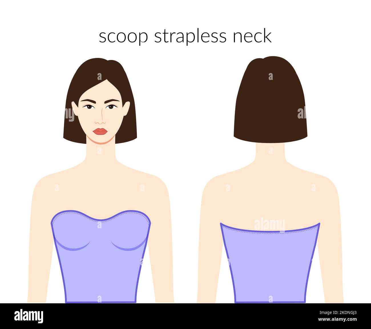 Strapless crop top Stock Vector Images - Alamy