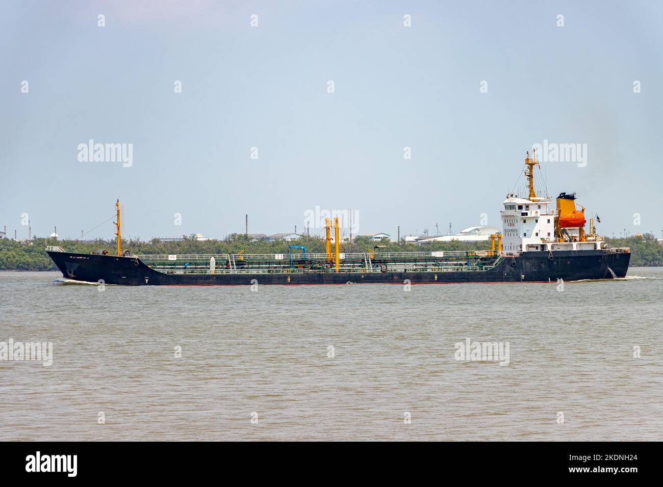 A Chemical Tanker ship sails along the coast Stock Photo - Alamy