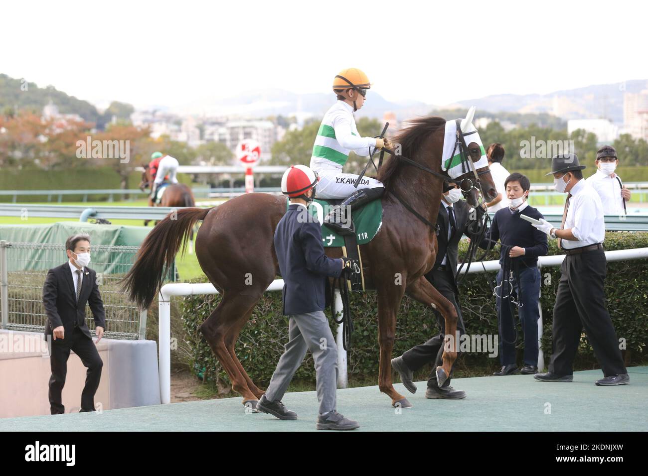 Ballerina and Yuga Kawada before the KBS Kyoto Sho Fantasy Stakes at ...