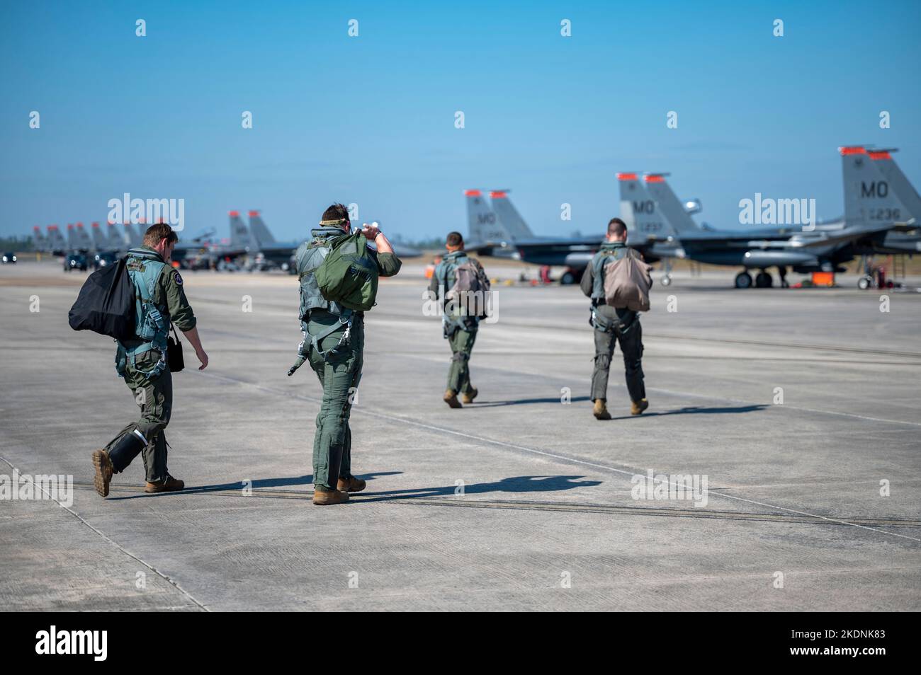 U.S. Air Force F-15E Strike Eagle crews with the 391st Fighter Squadron ...
