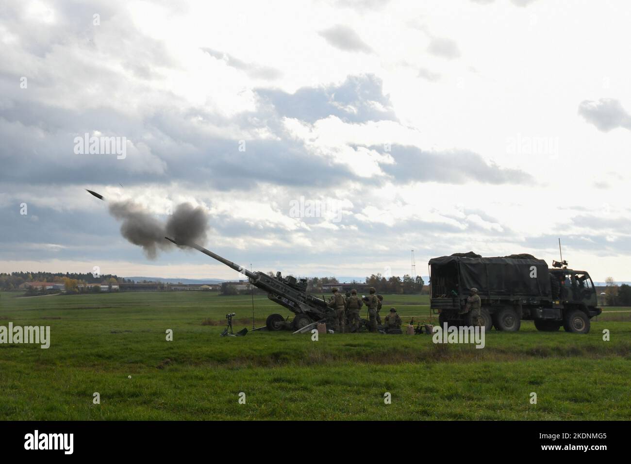 U.S. Soldiers assigned to C Battery, Field Artillery Squadron, 2nd ...