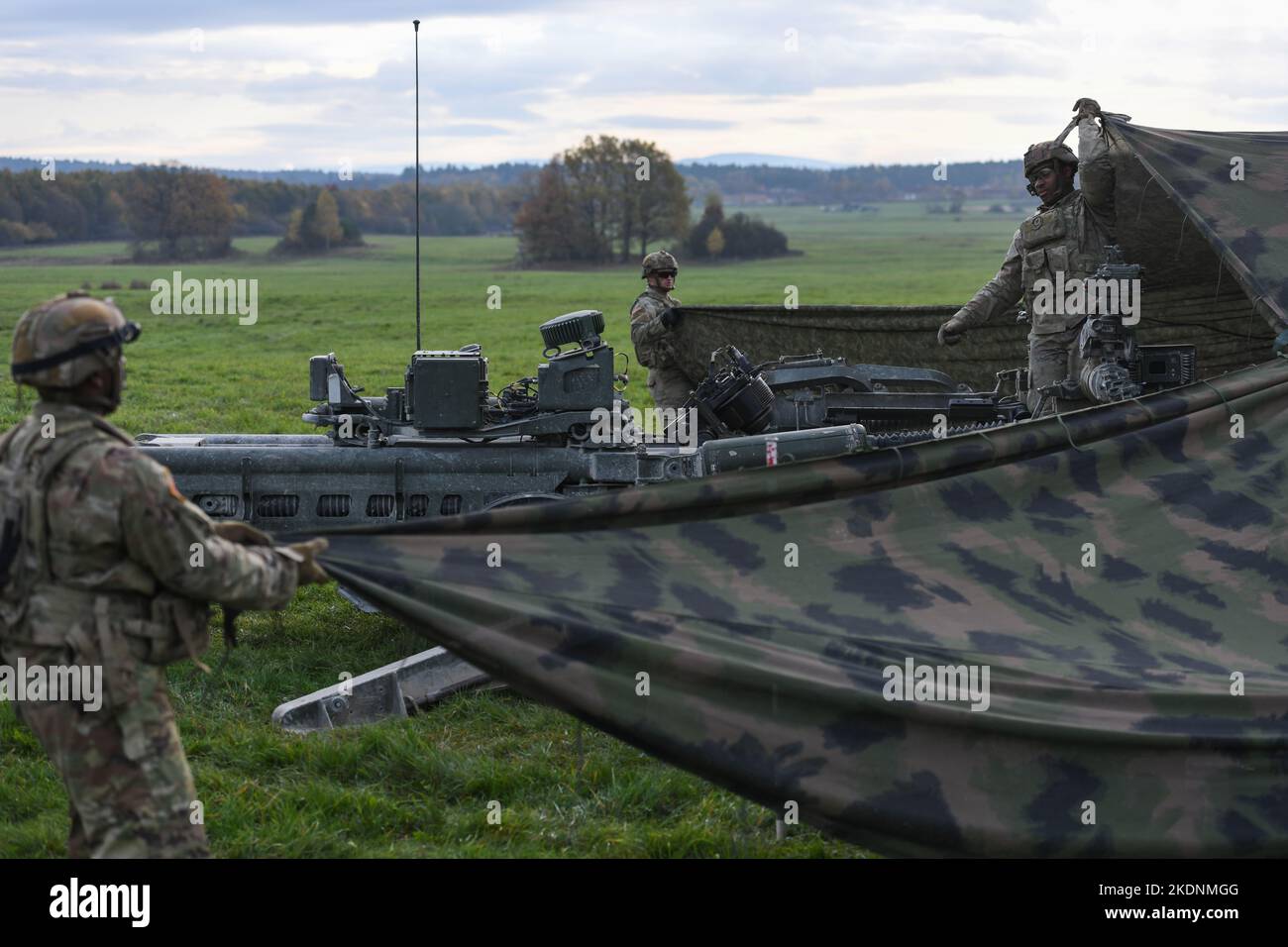 U.S. Soldiers assigned to C Battery, Field Artillery Squadron, 2nd ...