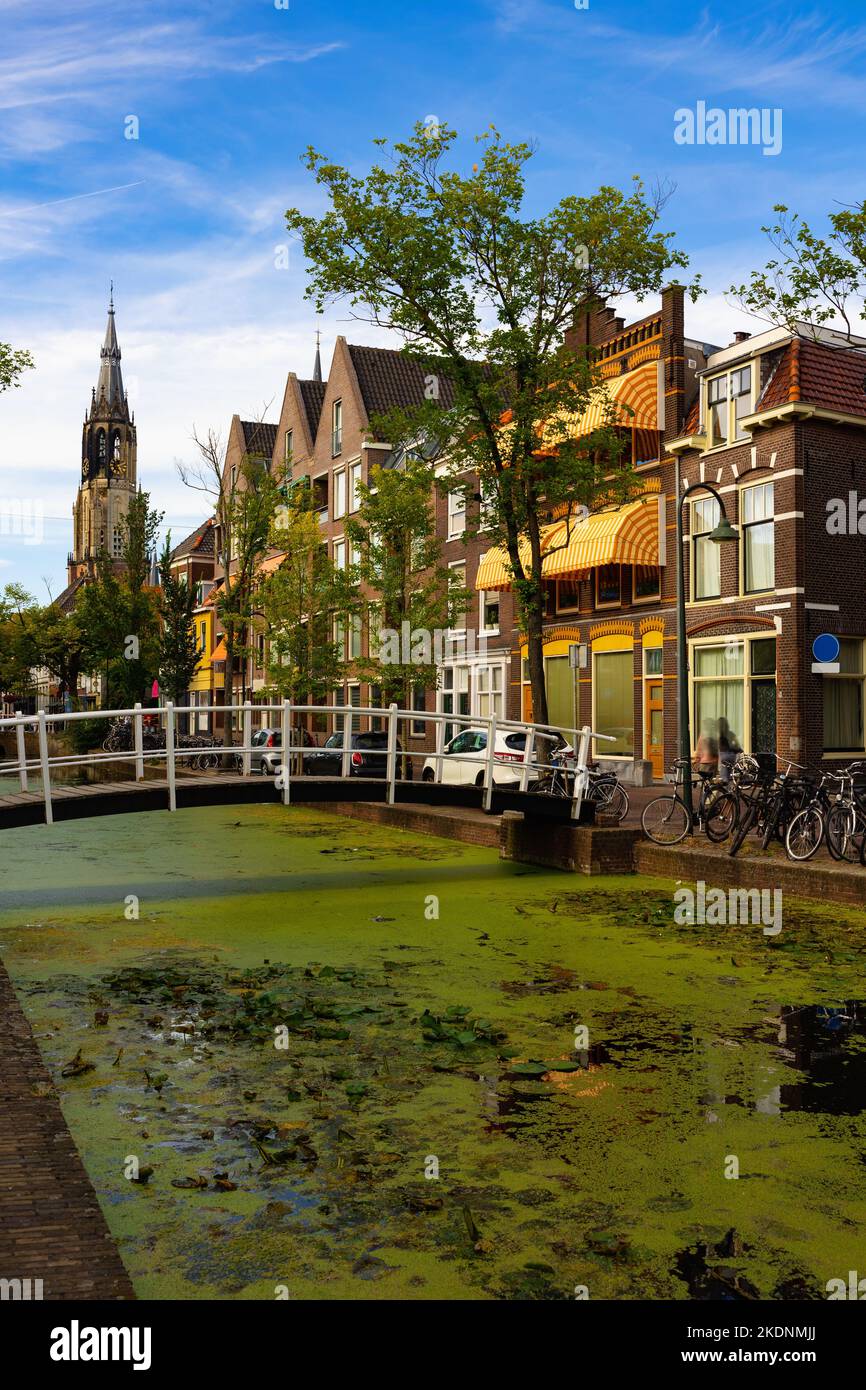 Summer landscape of city streets in Delft Stock Photo - Alamy