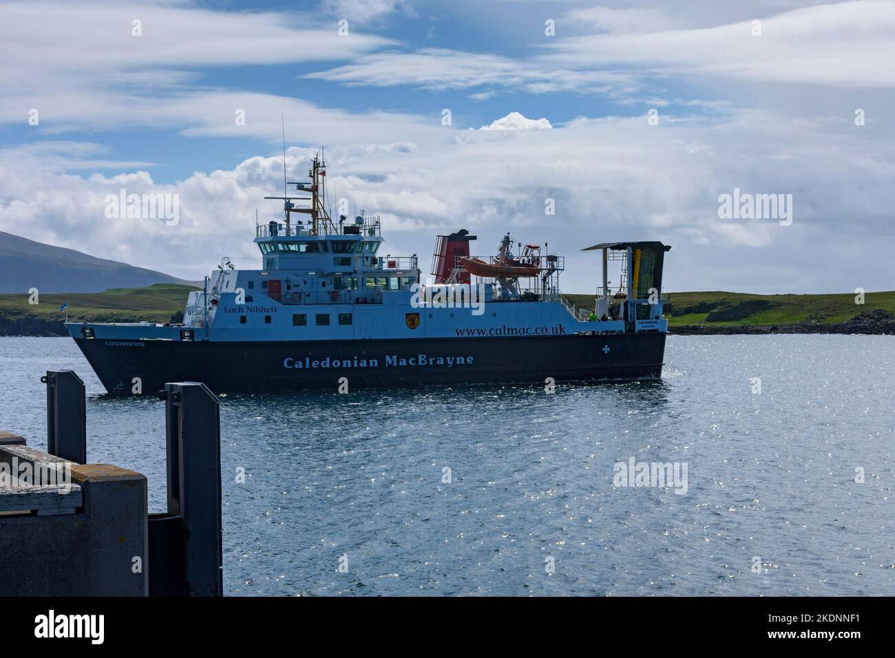 The Caledonian MacBrayne Small Isles ferry, the MV Lochnevis, entering ...