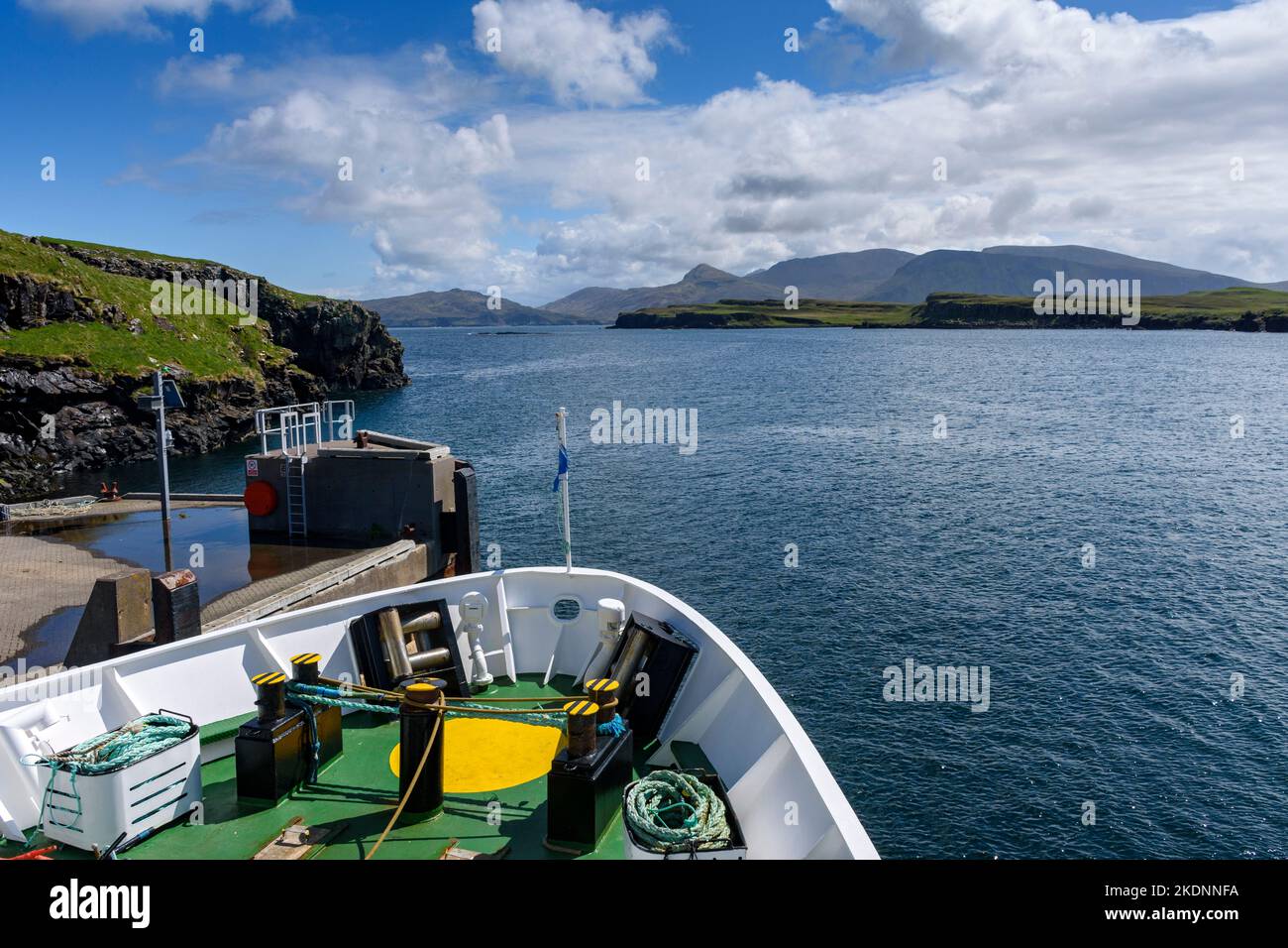 On board the Caledonian MacBrayne Small Isles ferry, the MV Lochnevis ...