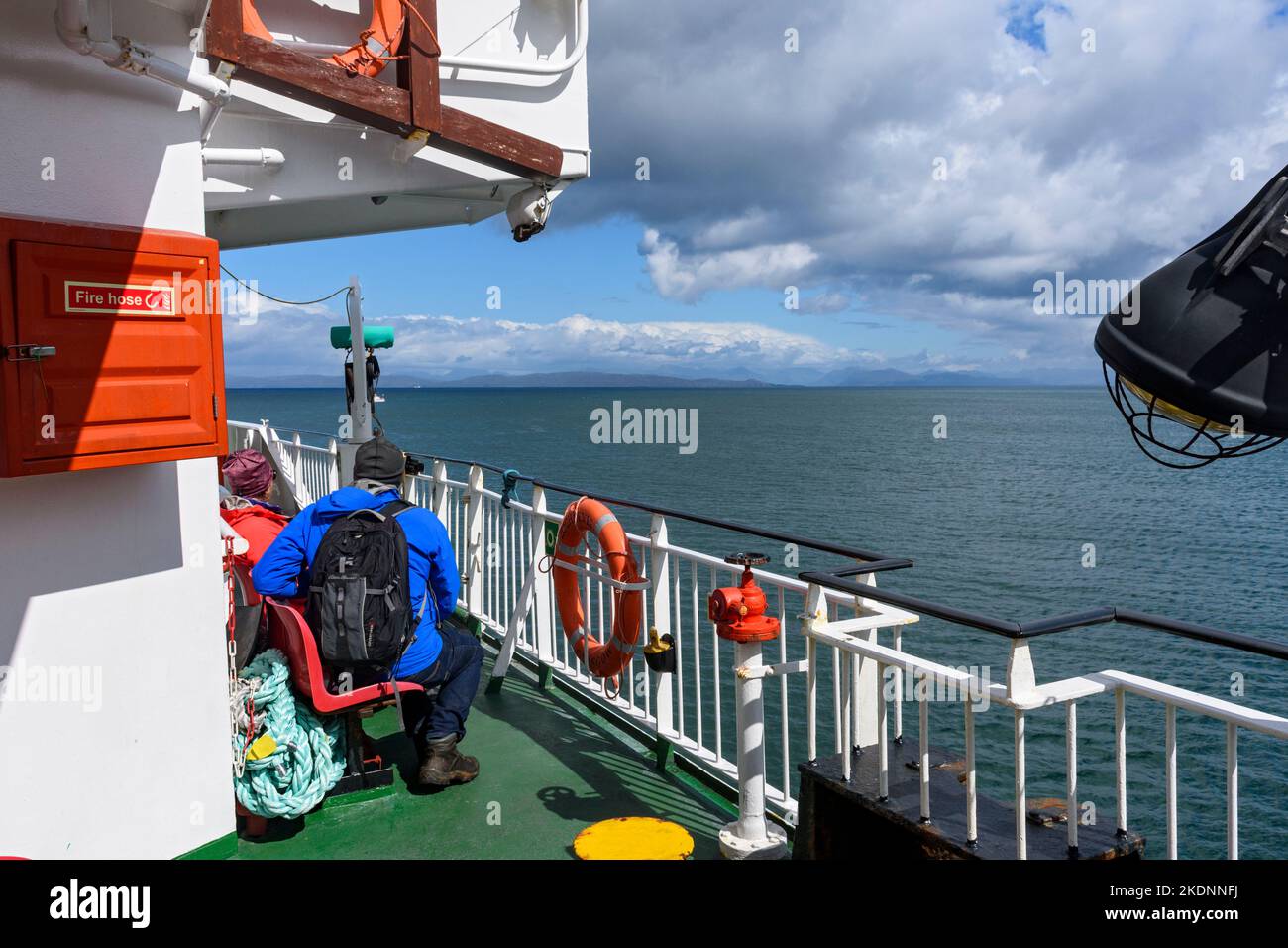 On board the Caledonian MacBrayne Small Isles ferry, the MV Lochnevis ...
