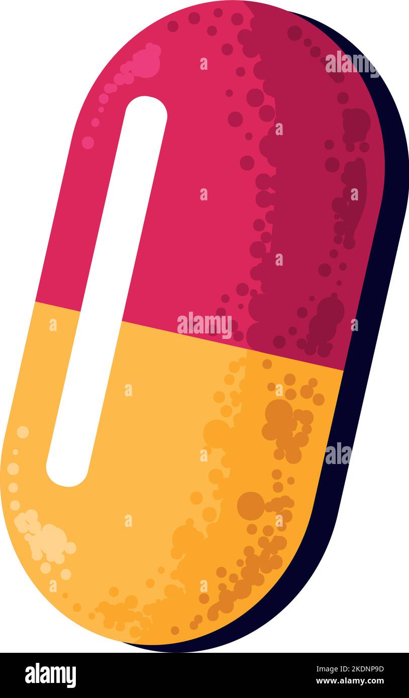 red and yellow capsule medicine Stock Vector Image & Art - Alamy