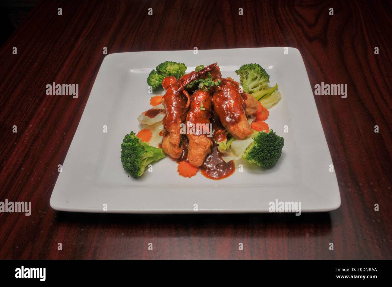 Delicious Japanese food known as volcano chicken Stock Photo - Alamy