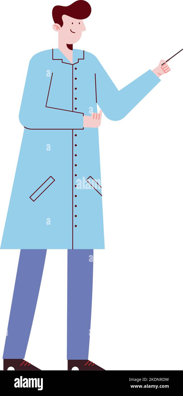 doctor male teaching standing character Stock Vector Image & Art - Alamy