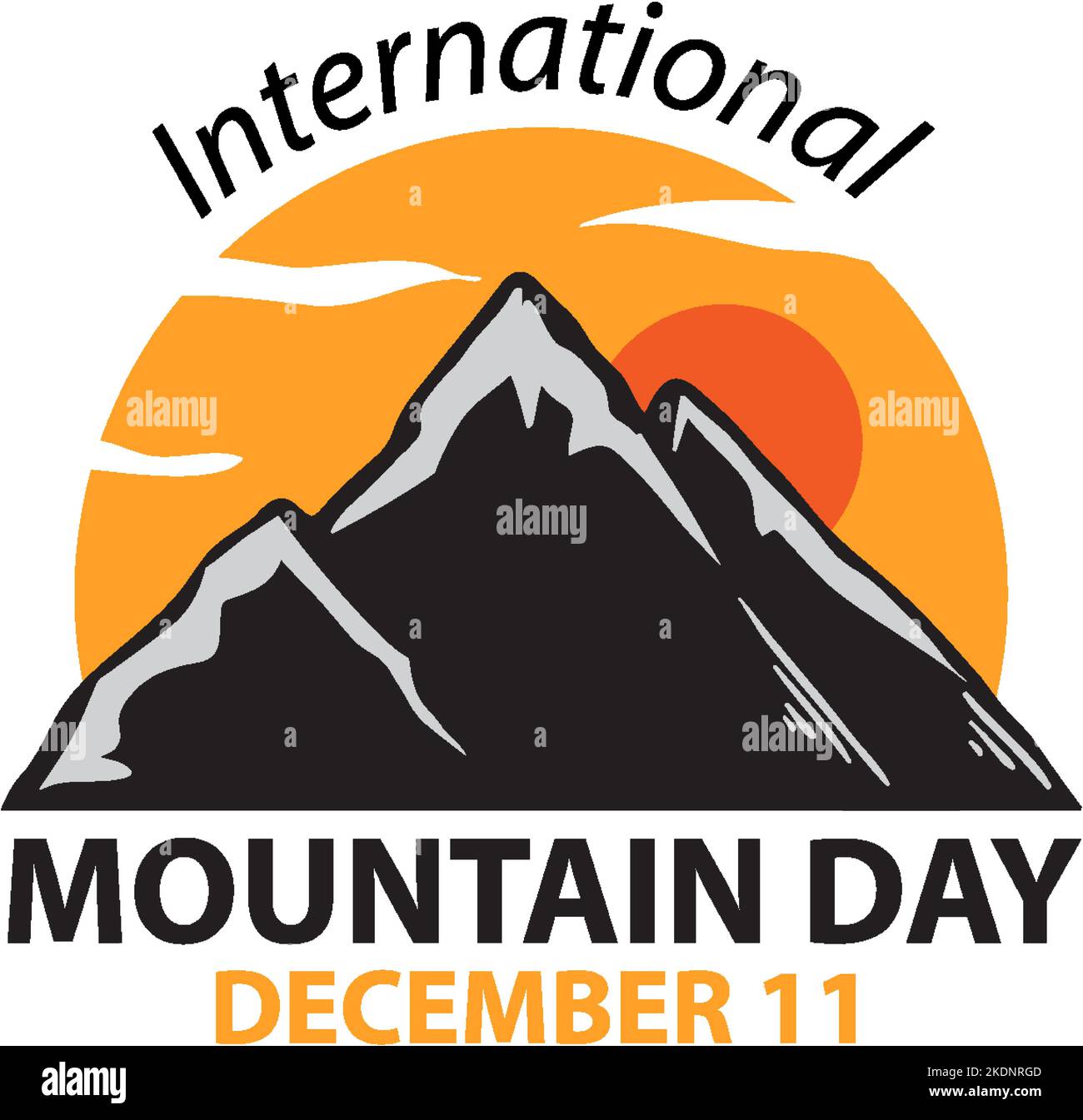 International mountain day text for poster design illustration Stock ...