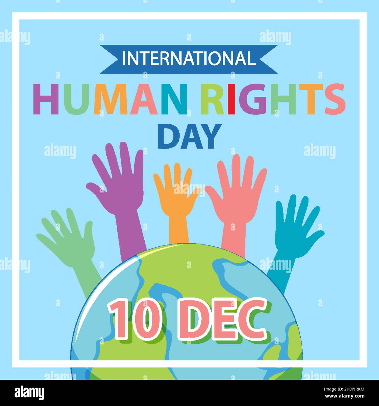 International Human Rights Day text for banner design illustration ...