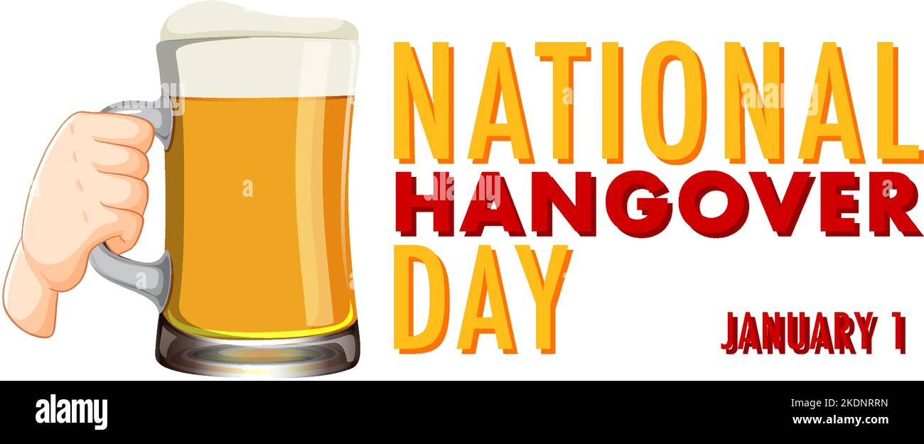 National Hangover Day Banner Design illustration Stock Vector Image ...