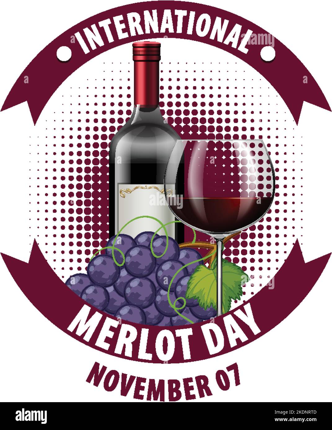 International Merlot Day Logo Design illustration Stock Vector Image ...