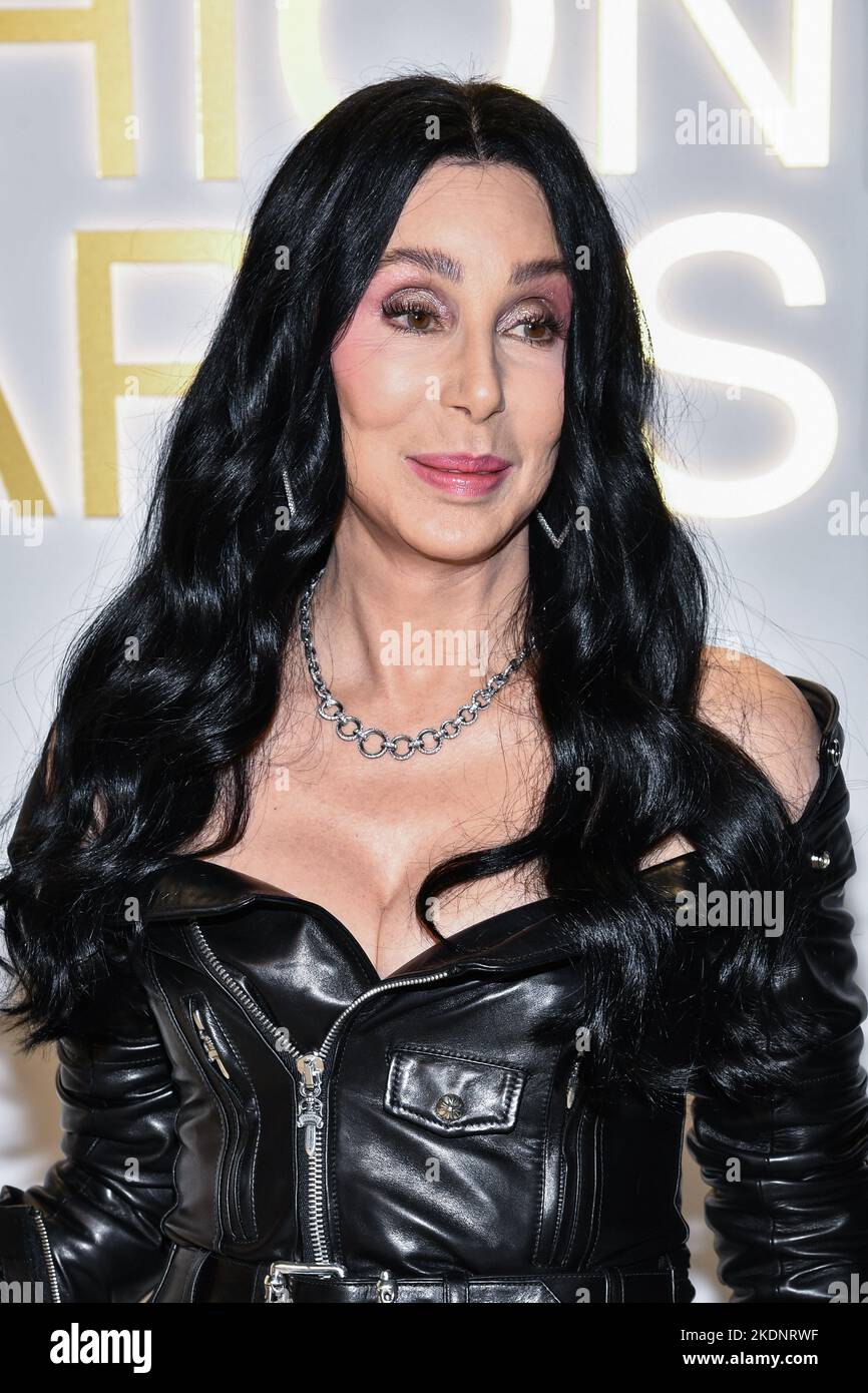 New York, USA. 07th Nov, 2022. Cher wearing Chrome Hearts while walking on the red carpet during ...