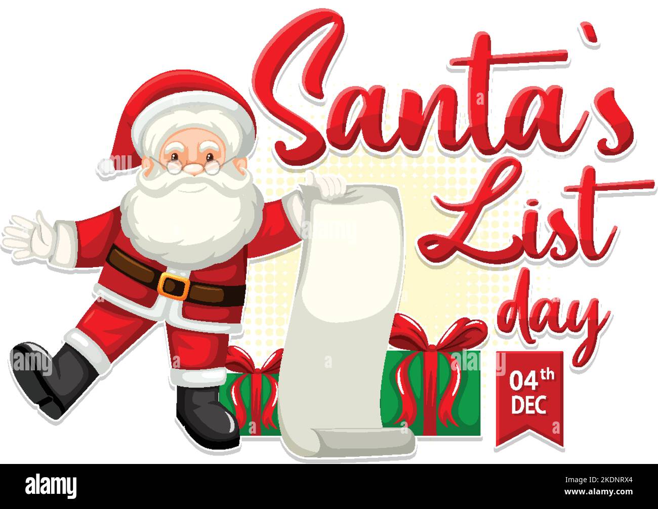 Happy Santa List Banner Design illustration Stock Vector Image & Art ...