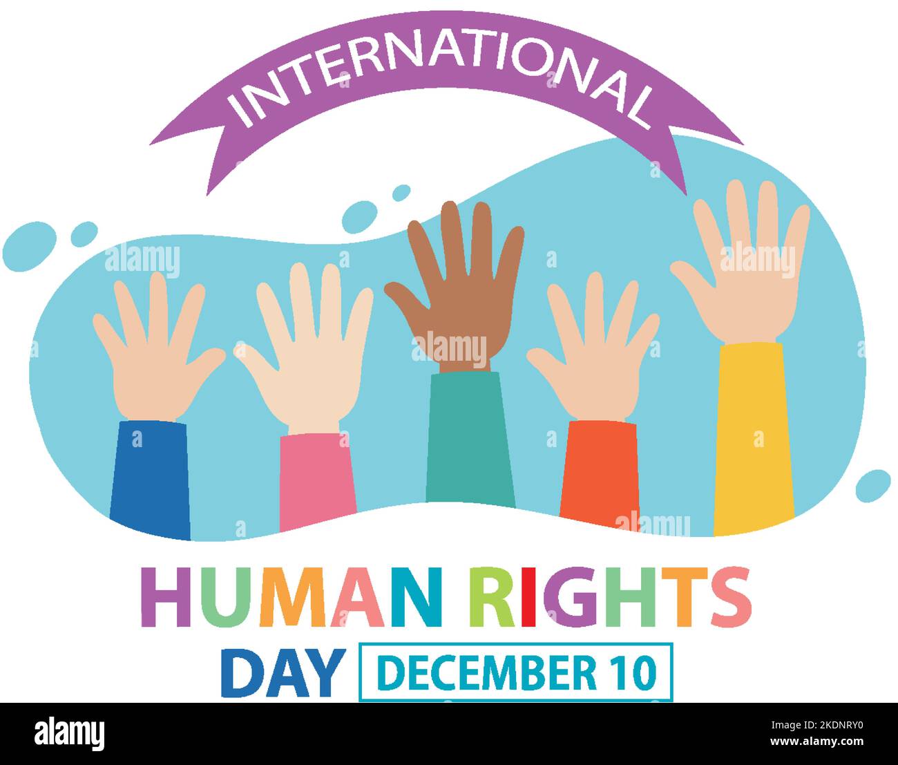 International Human Rights Day text for banner design illustration ...