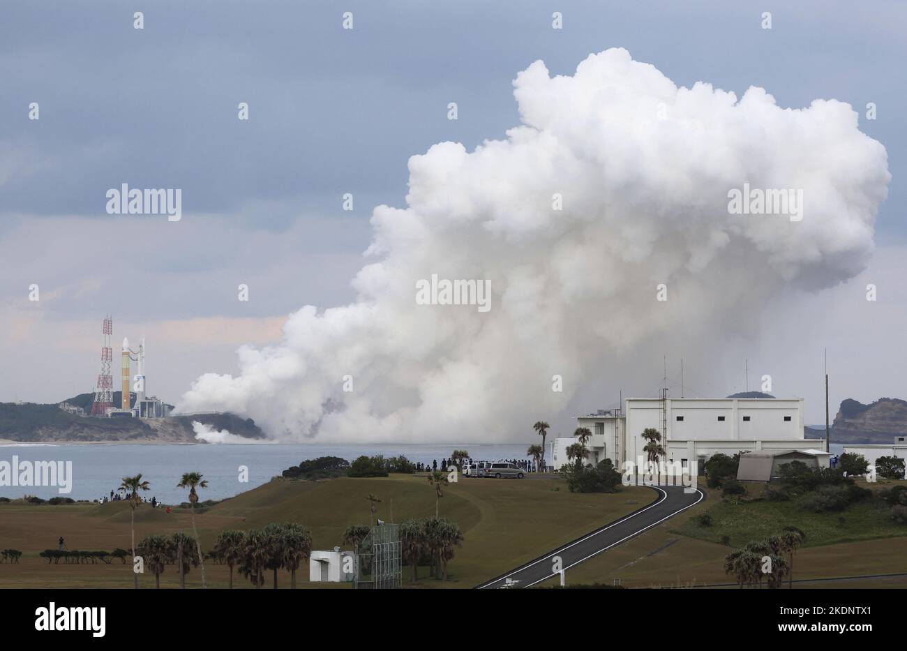 Kagoshima, Japan, Nov. 7, 2022. The LE9 main engine for the H3 rocket ...