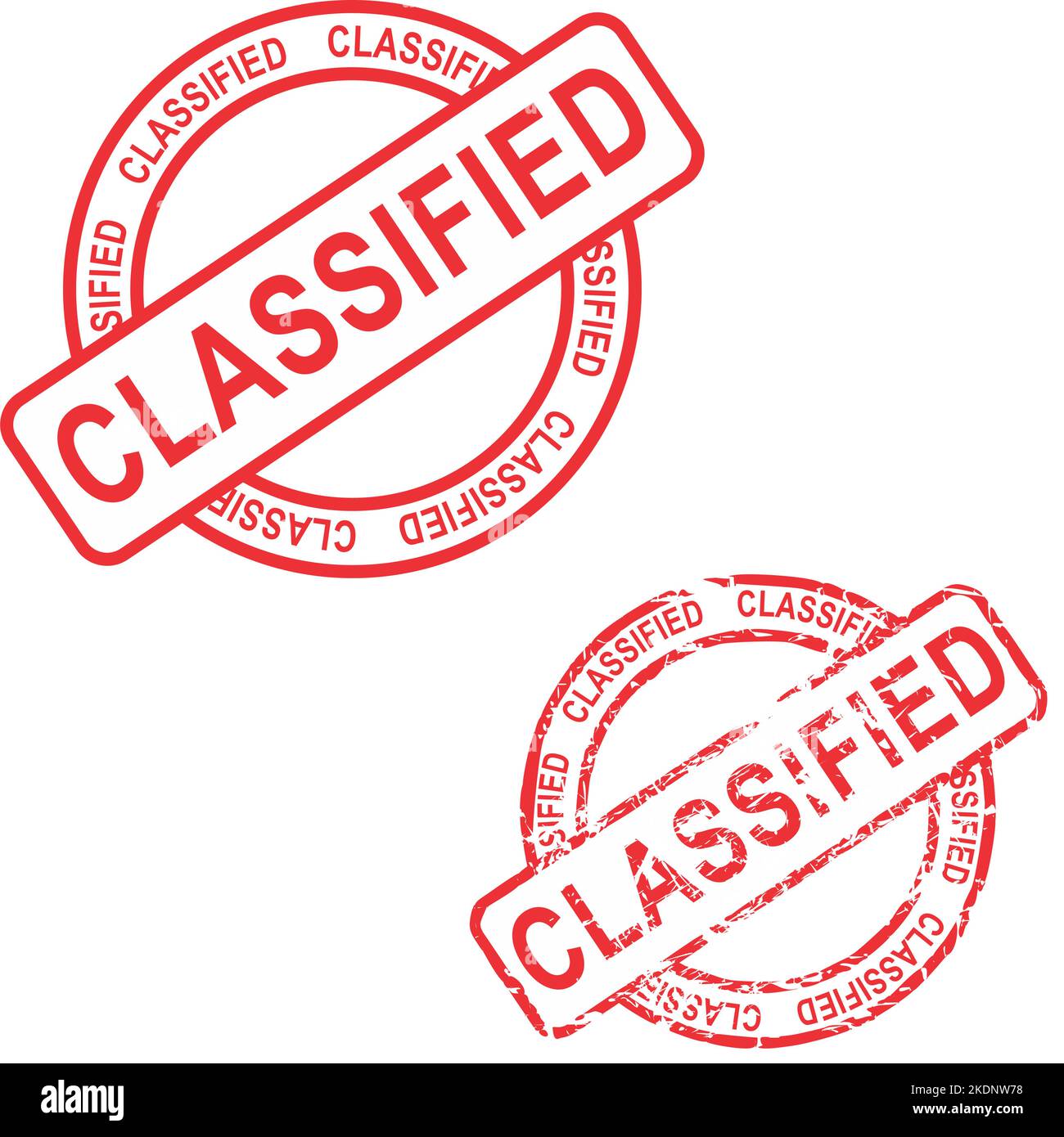 classified red stamp sticker in vector format very easy to edit Stock ...