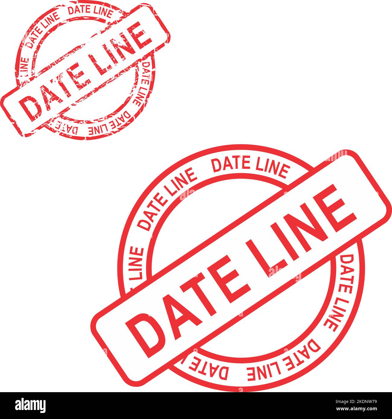 date line red stamp sticker in vector format very easy to edit Stock ...