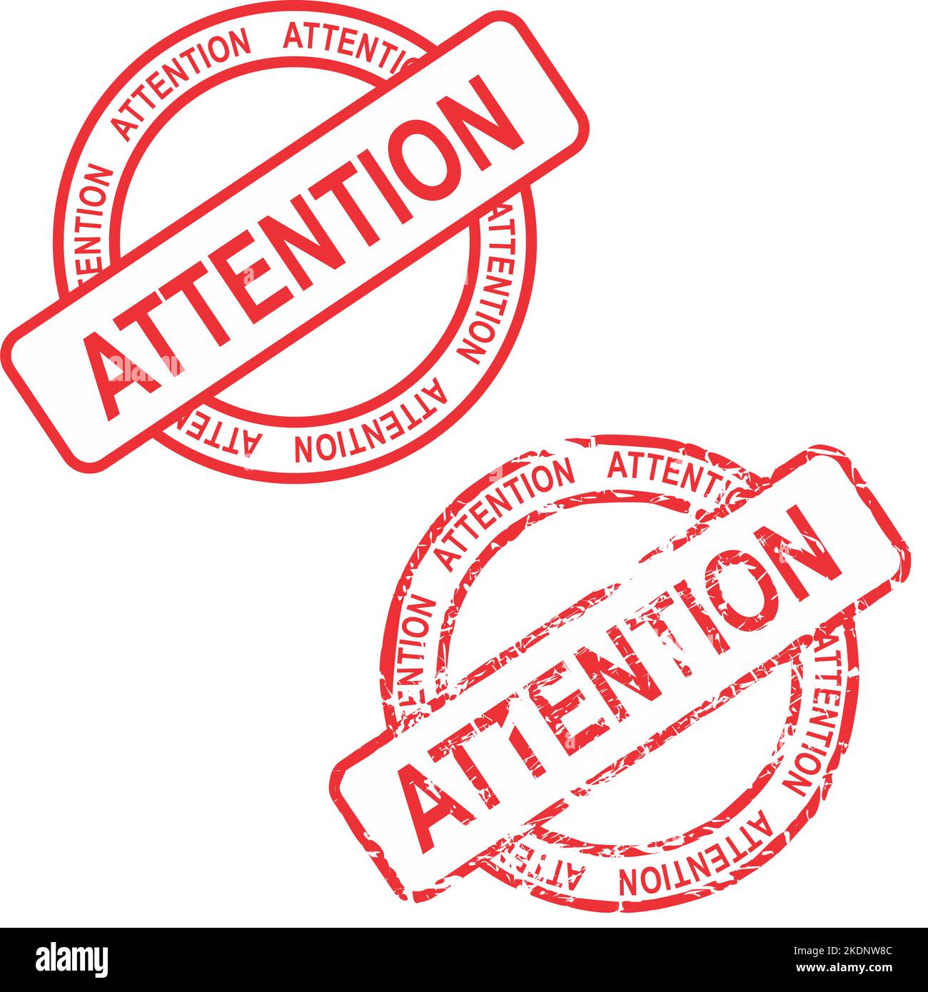 attention red stamp sticker in vector format very easy to edit Stock ...
