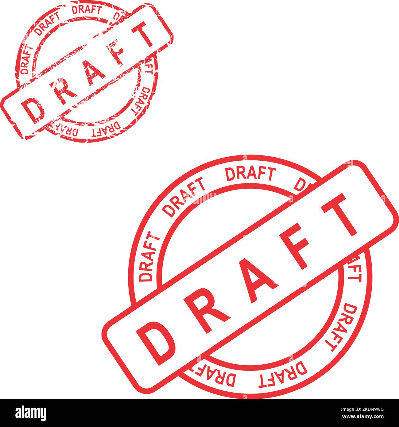 draft red stamp sticker in vector format very easy to edit Stock Vector ...