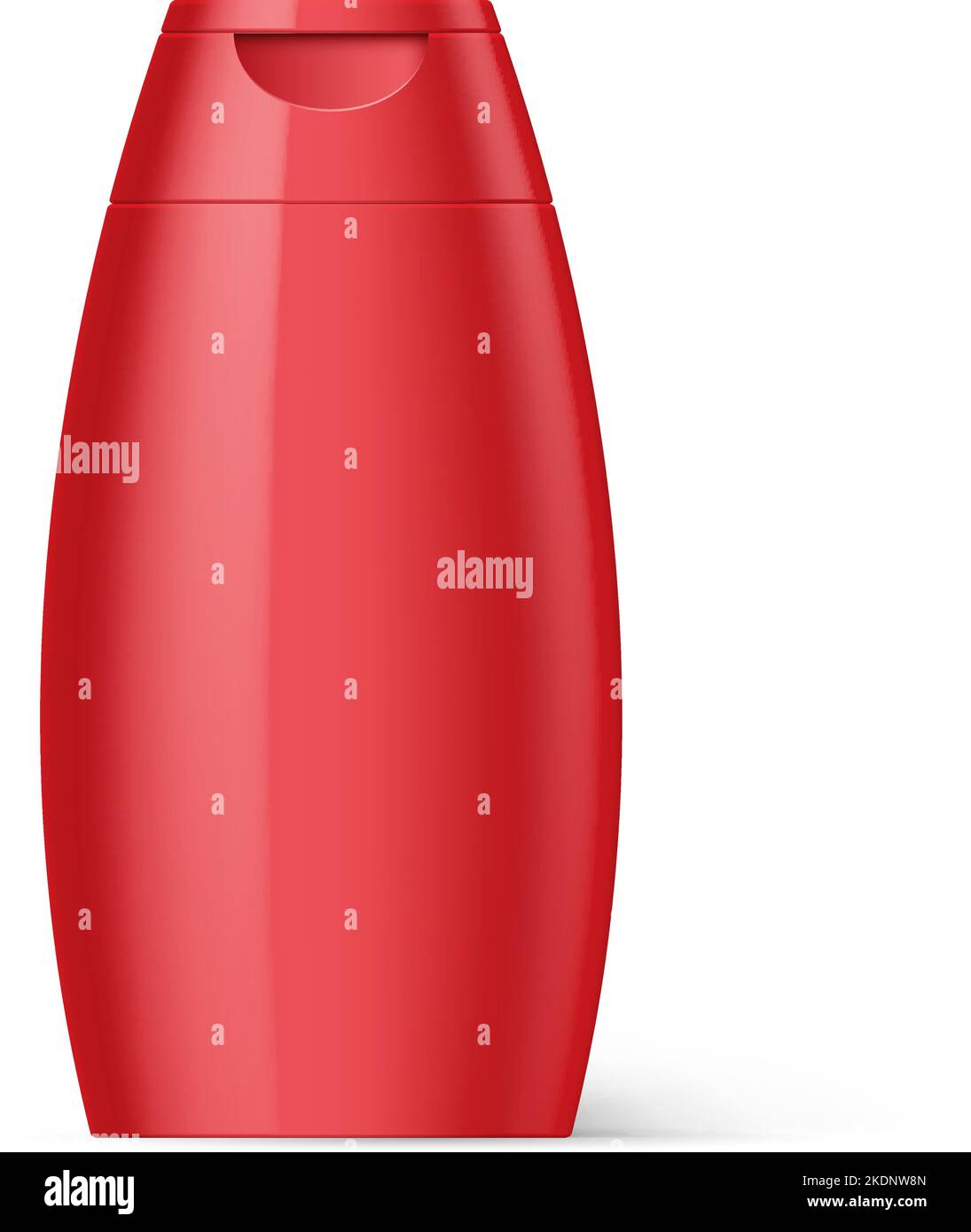 Red Bottle Shampoo Packaging Isolated at White Background Stock Vector ...