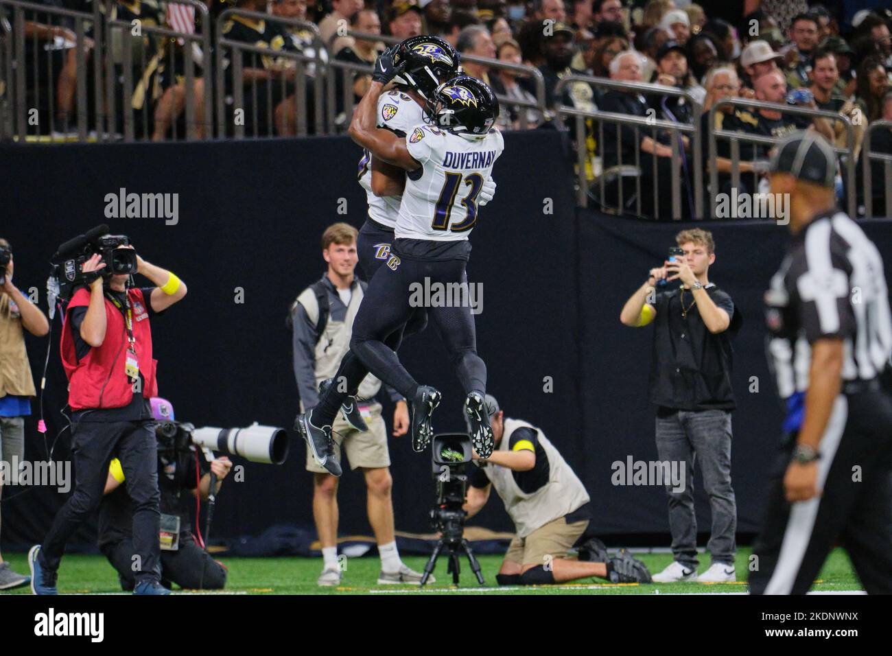 New Orleans, Louisiana, USA. 7th Nov, 2022. (left to right) Baltimore ...