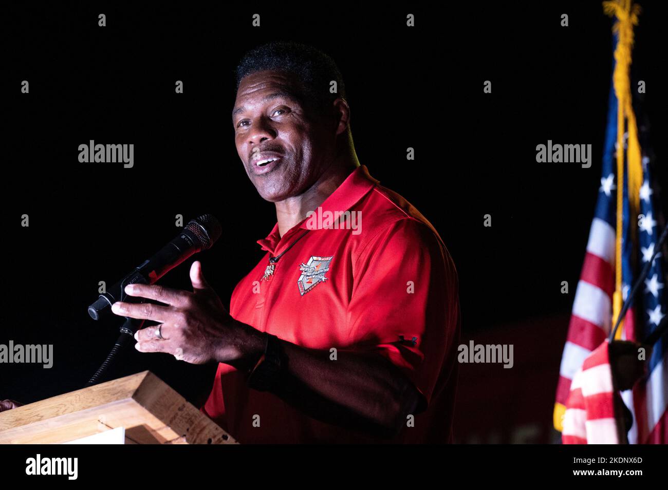 Kennesaw, Georgia, USA. 7th Nov, 2022. HERSCHEL WALKER, candidate for U ...