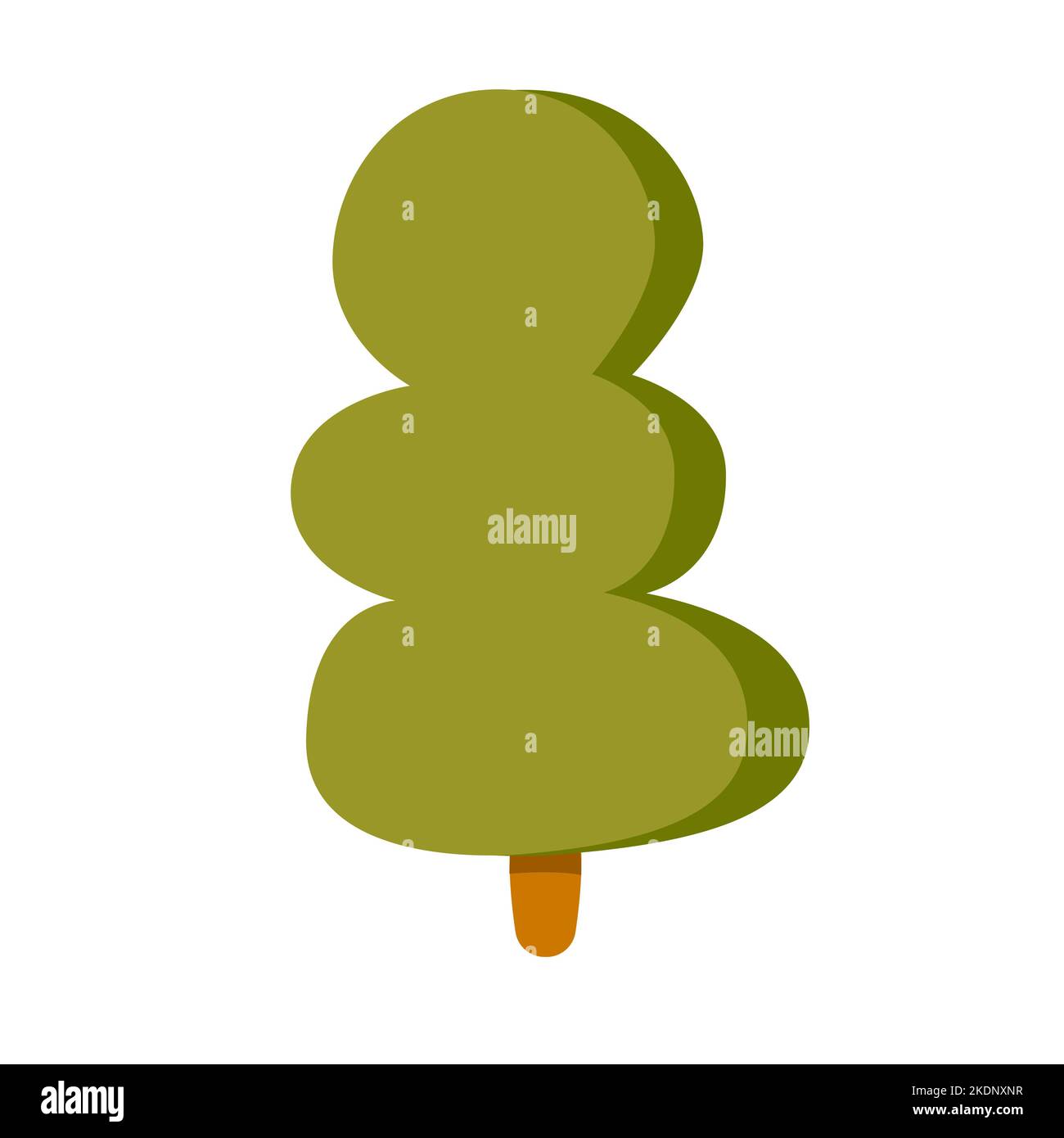 A small toy tree. Simple color vector illustration. Decoration for the ...