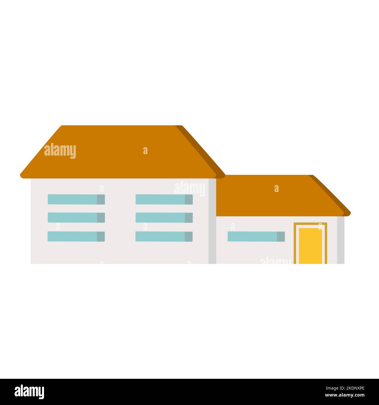 Small toy house. Simple color vector illustration. Decoration for ...