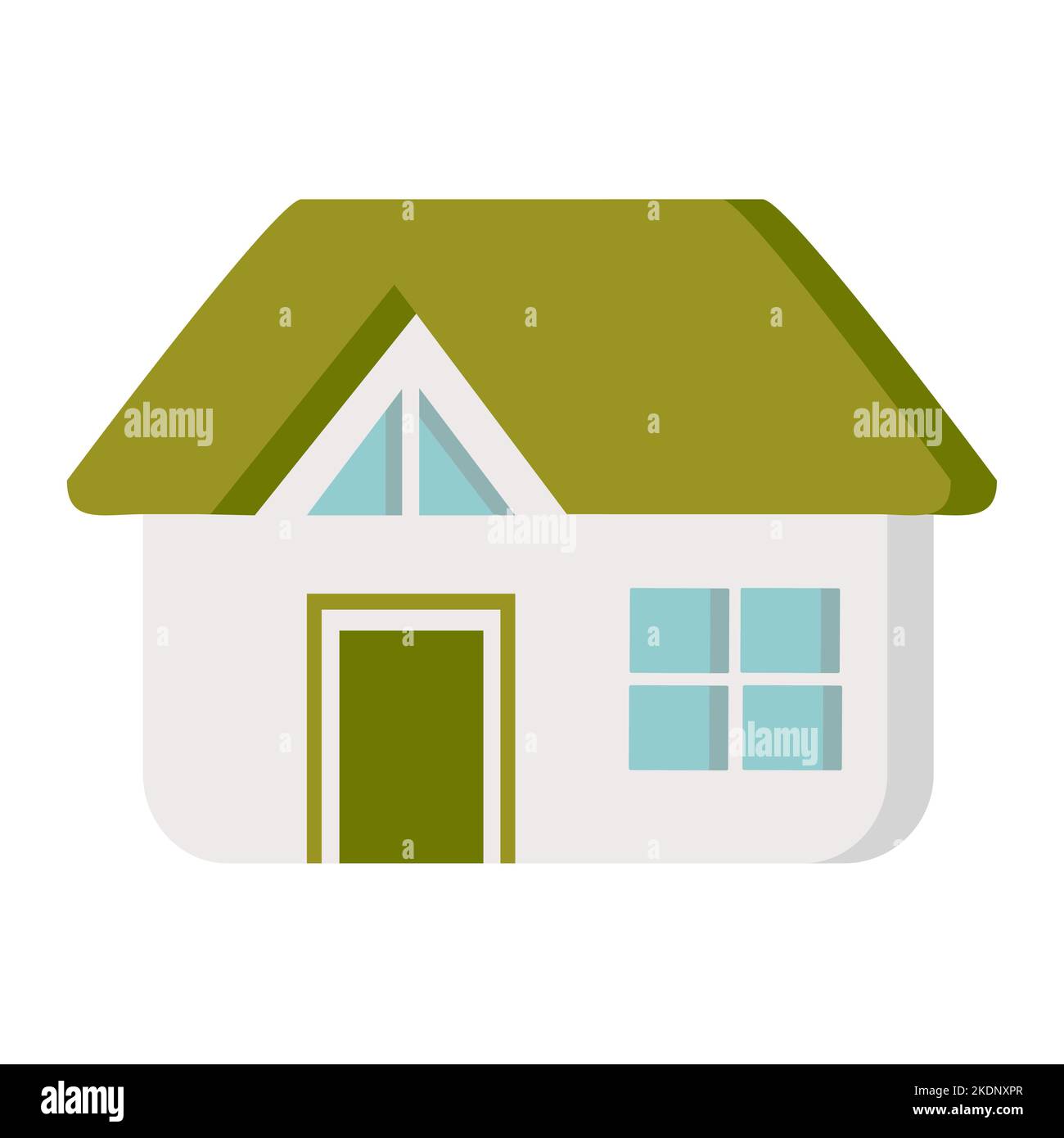 Small toy house. Simple color vector illustration. Decoration for ...