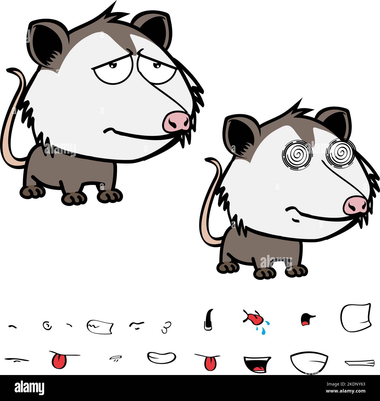 Possum Cartoon Character