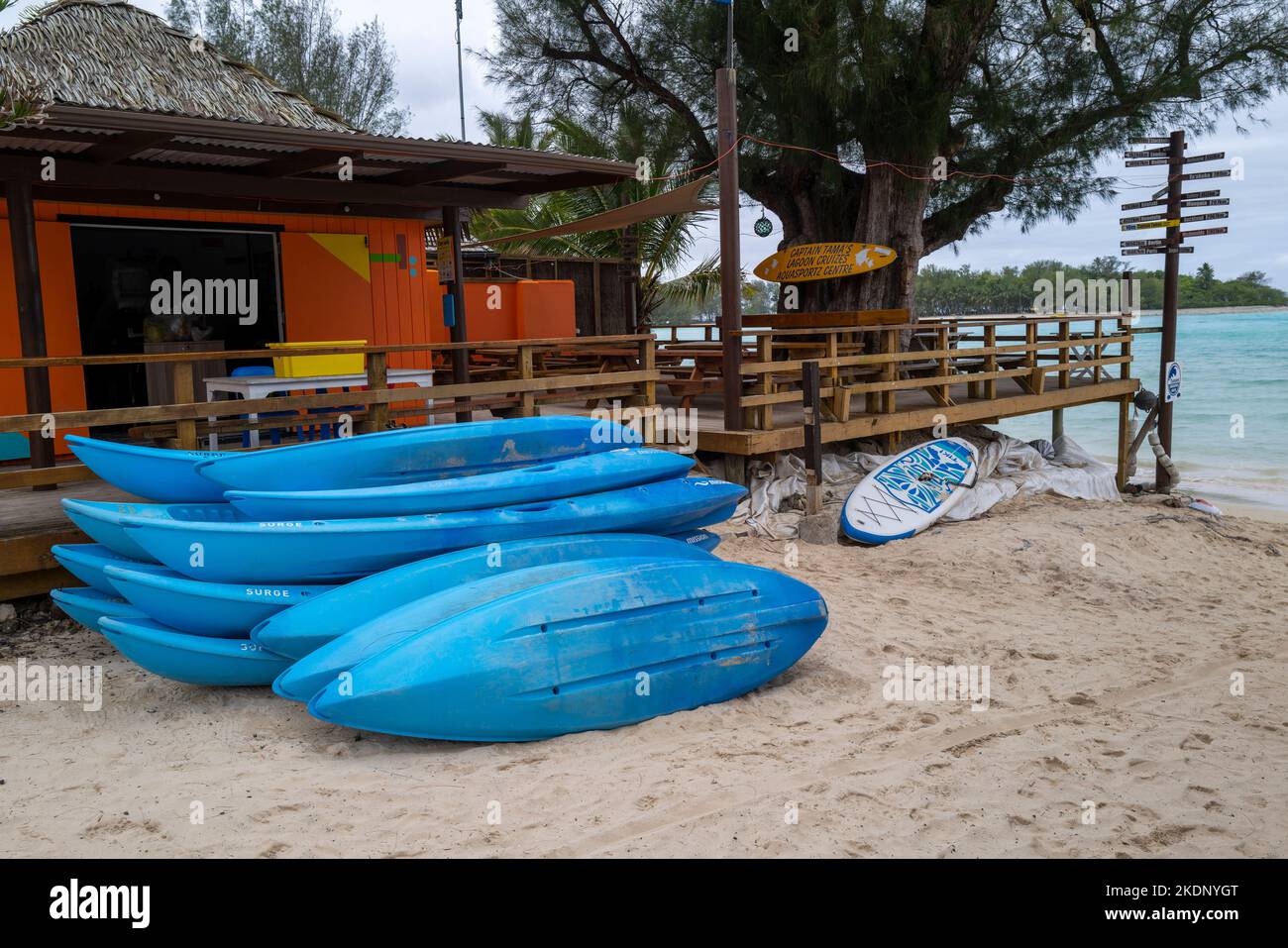 Raratonga Cook Islands trip 2022 holiday waterside cafe and boat shop ...