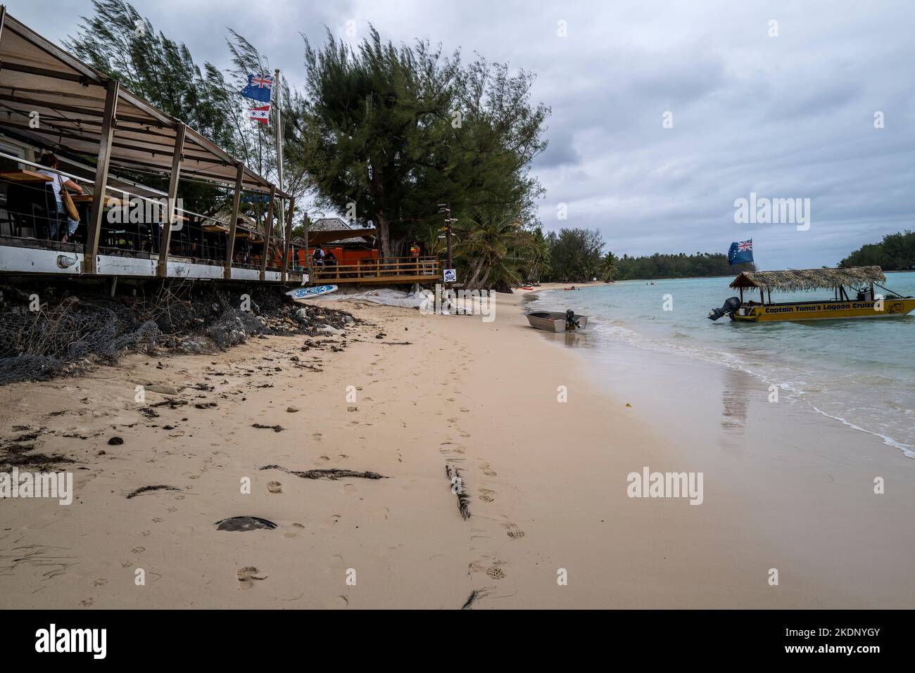 Raratonga Cook Islands trip 2022 holiday waterside cafe and boat shop ...