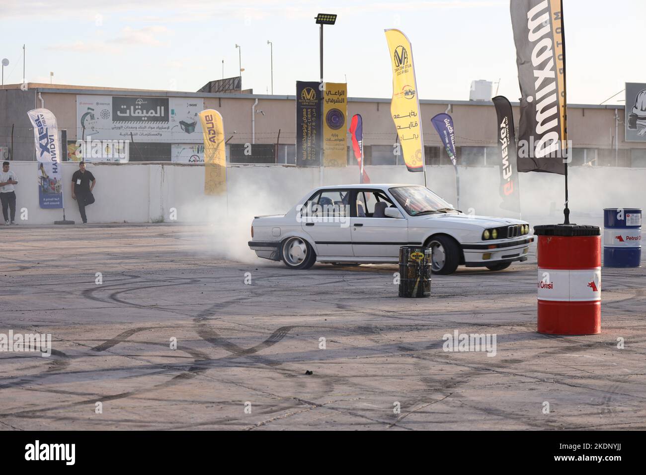 Misrata, Libya. 07th Nov, 2022. A professional drifts his car in the ...