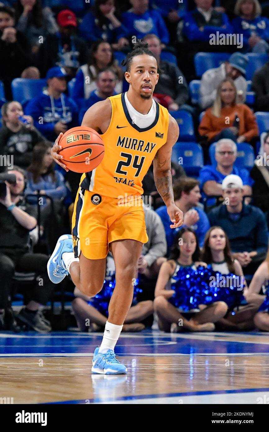 St. Louis, US, NOVEMBER 07, 2022: Murray State Racers guard JaCobi Wood ...