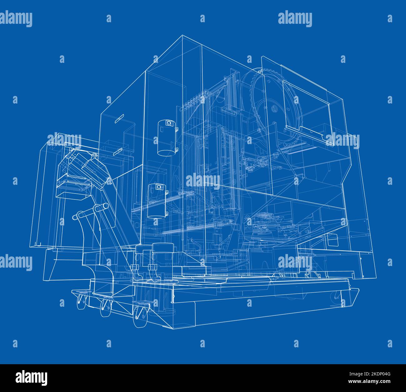 Metalworking CNC milling machine. Vector Stock Vector Image & Art - Alamy