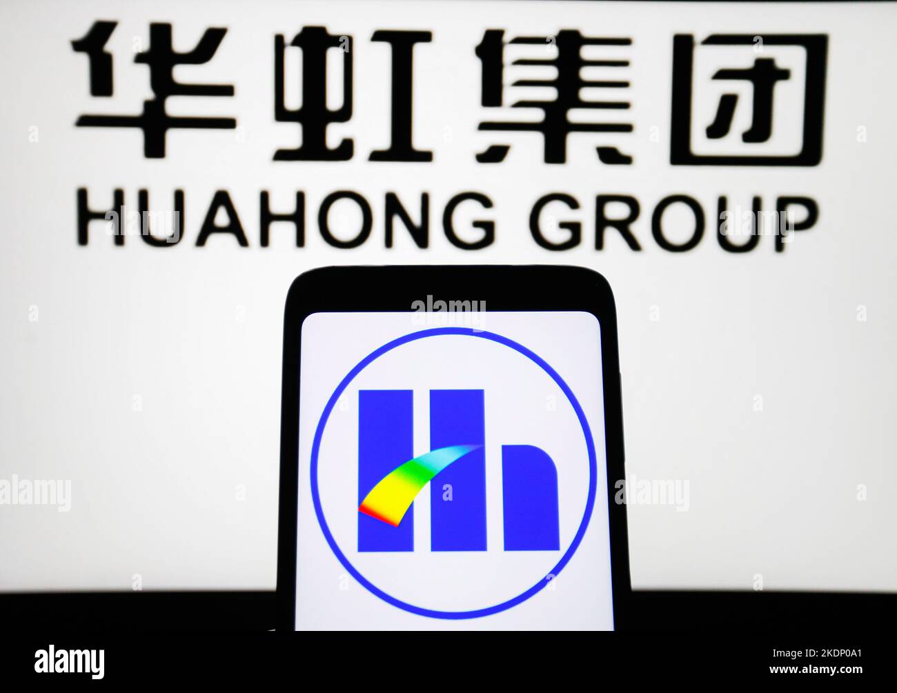 In this photo illustration, Hua Hong Semiconductor Limited logo is seen ...