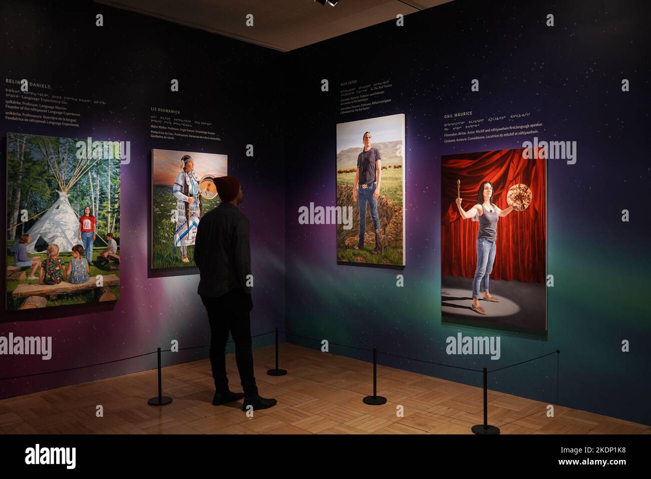 Art exhibit of Kent Monkman, a Canadian First Nations indigenous artist ...