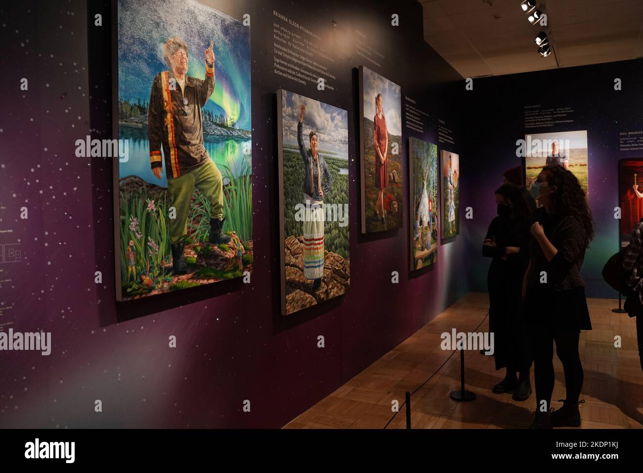 Art exhibit of Kent Monkman, a Canadian First Nations indigenous artist ...