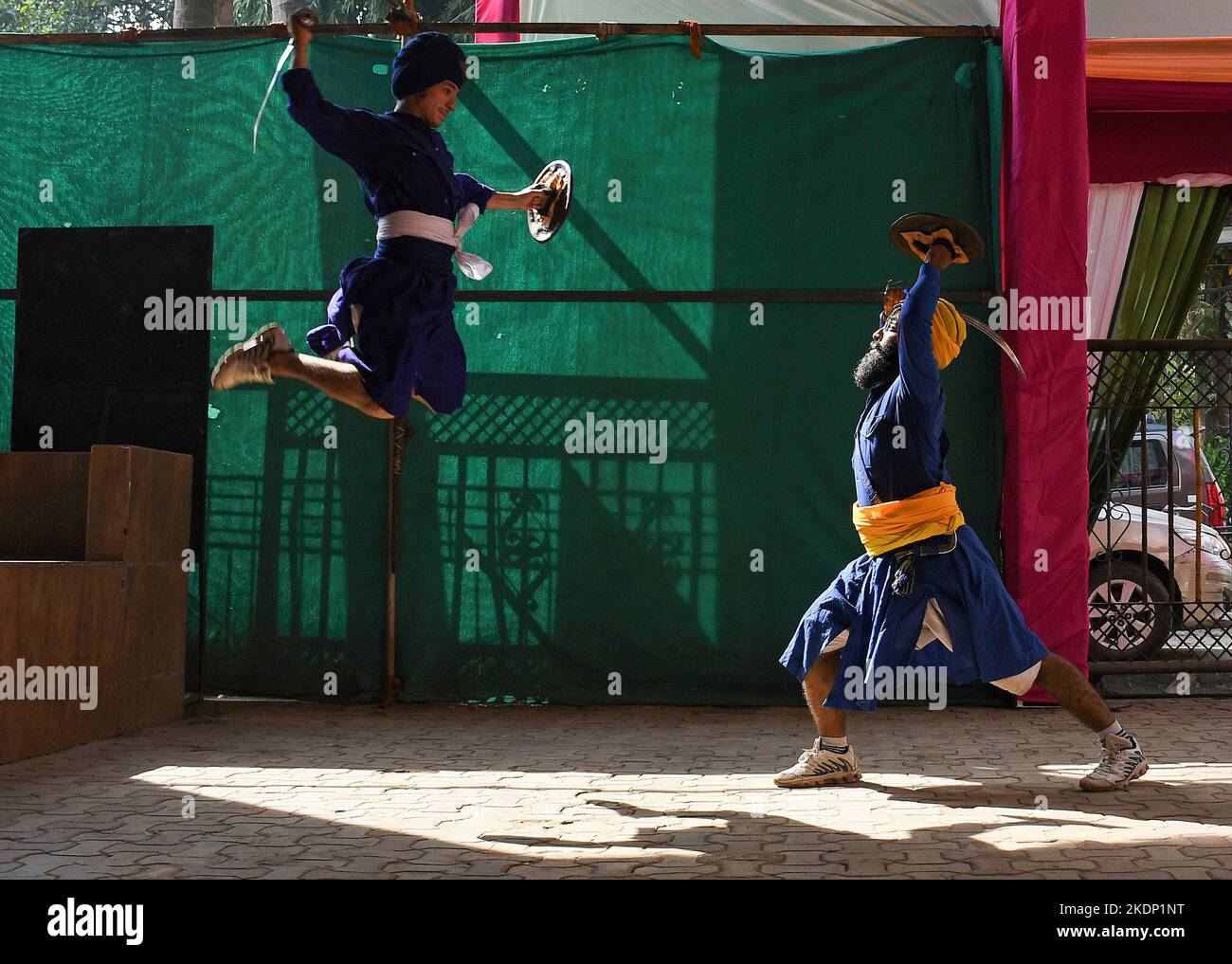 Nihangs or Sikh warriors perform Gatka (a form of martial art) ahead of ...
