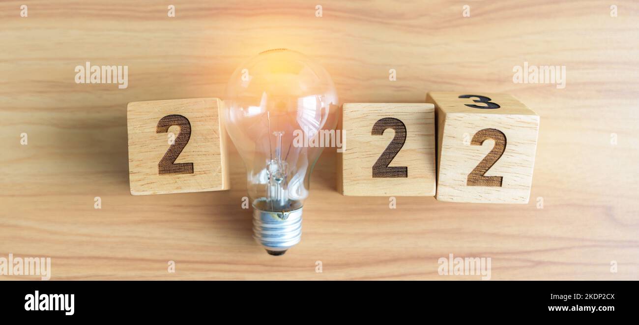 2023 block with lightbulb. Business Idea, Creative, Thinking ...